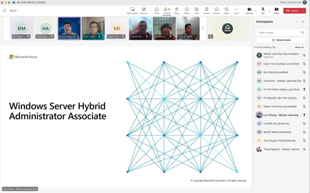 Master Learning Hub Academy khai giảng thành công lớp Windows Server ...