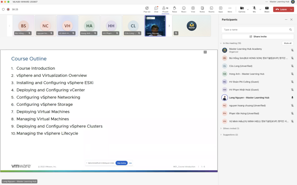 Master Learning Hub Academy khai giảng thành công lớp Triển Khai, Quản ...